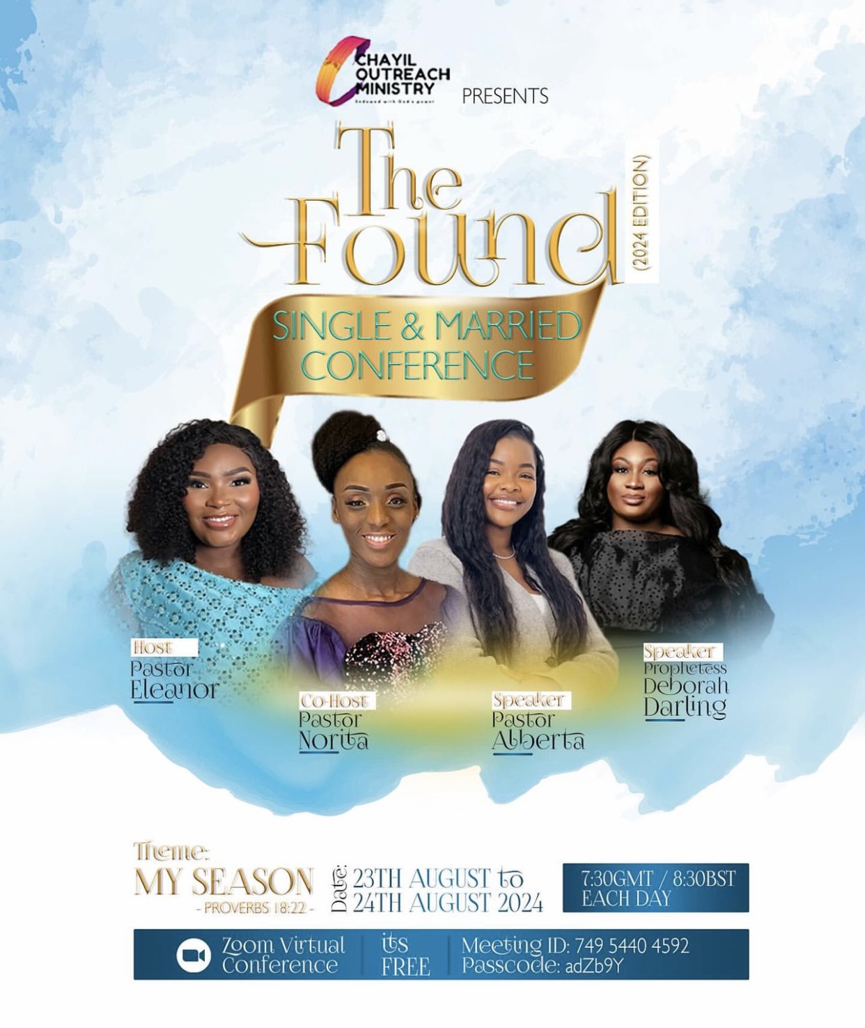 The Found Singles and Married Conference 2024 Scheduled for August ...