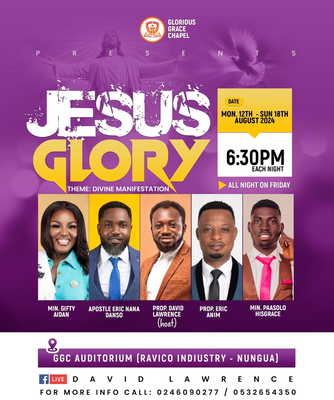 Glorious Grace Chapel to Host Week-Long Event in August - Kristoni